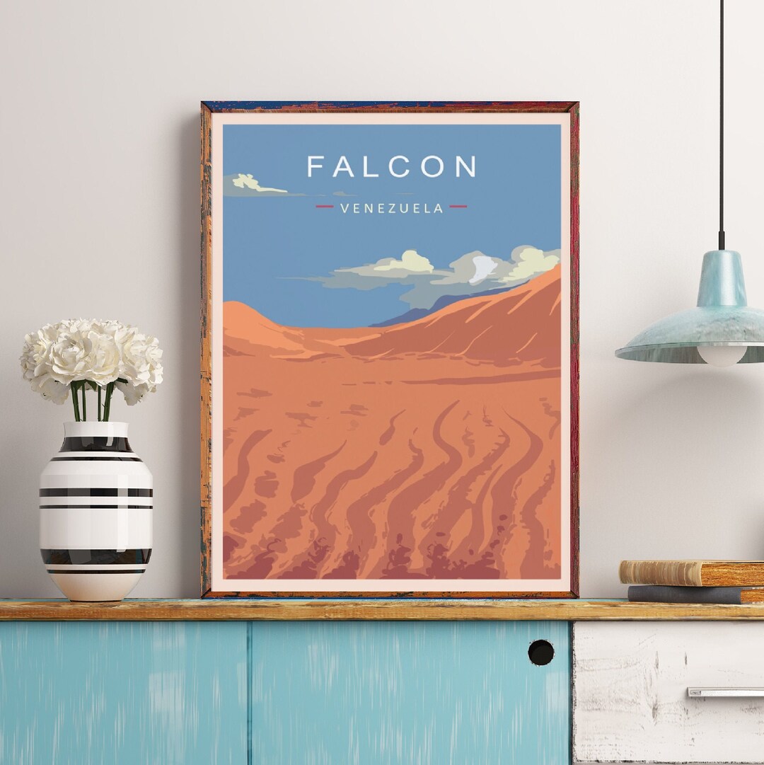 Venezuela Travel Poster, Medanos De Coro National Park, Venezuela Art ...