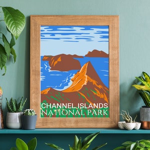 Channel Islands National Park Travel Poster, Anacapa Island Print ...