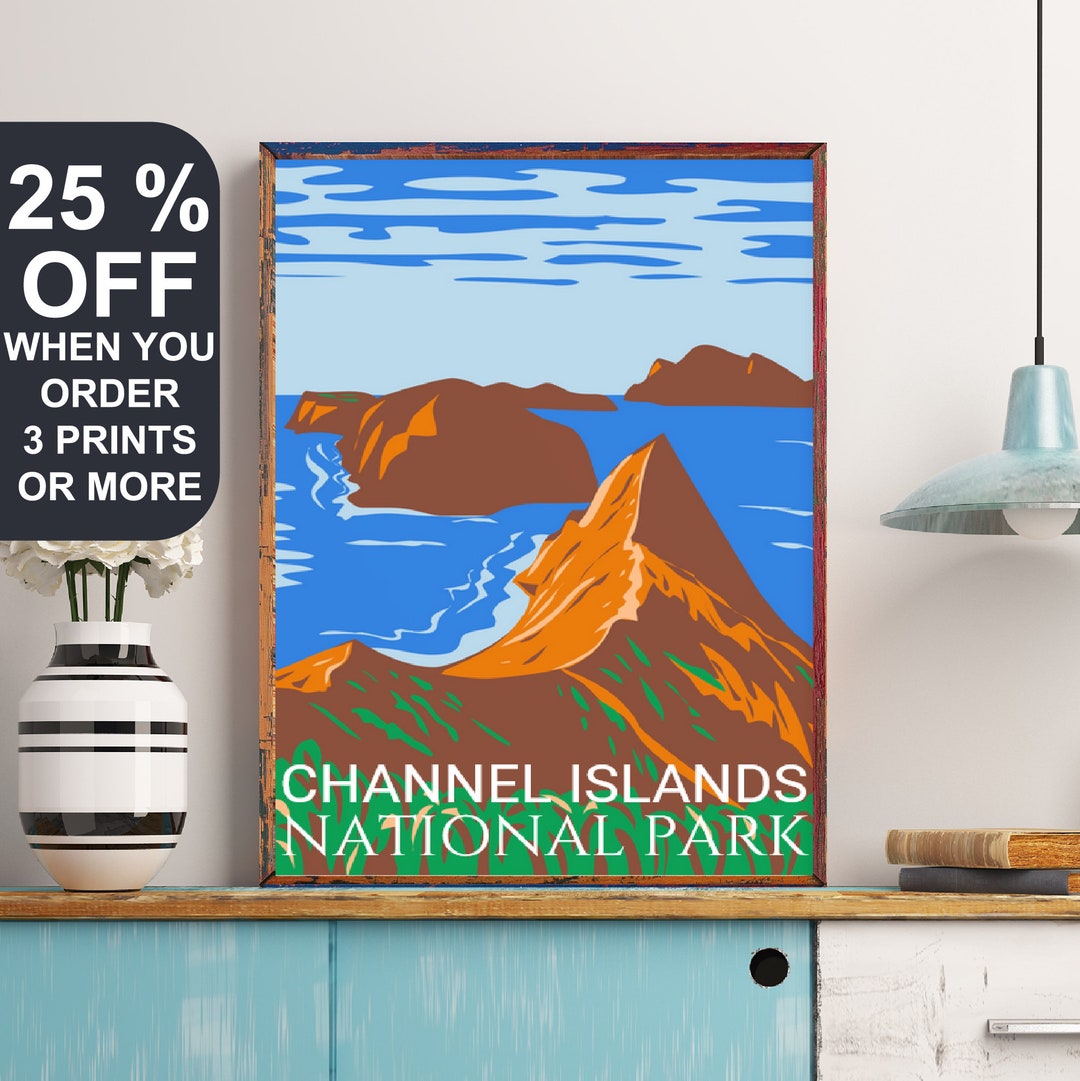 Channel Islands National Park Travel Poster, Anacapa Island Print ...