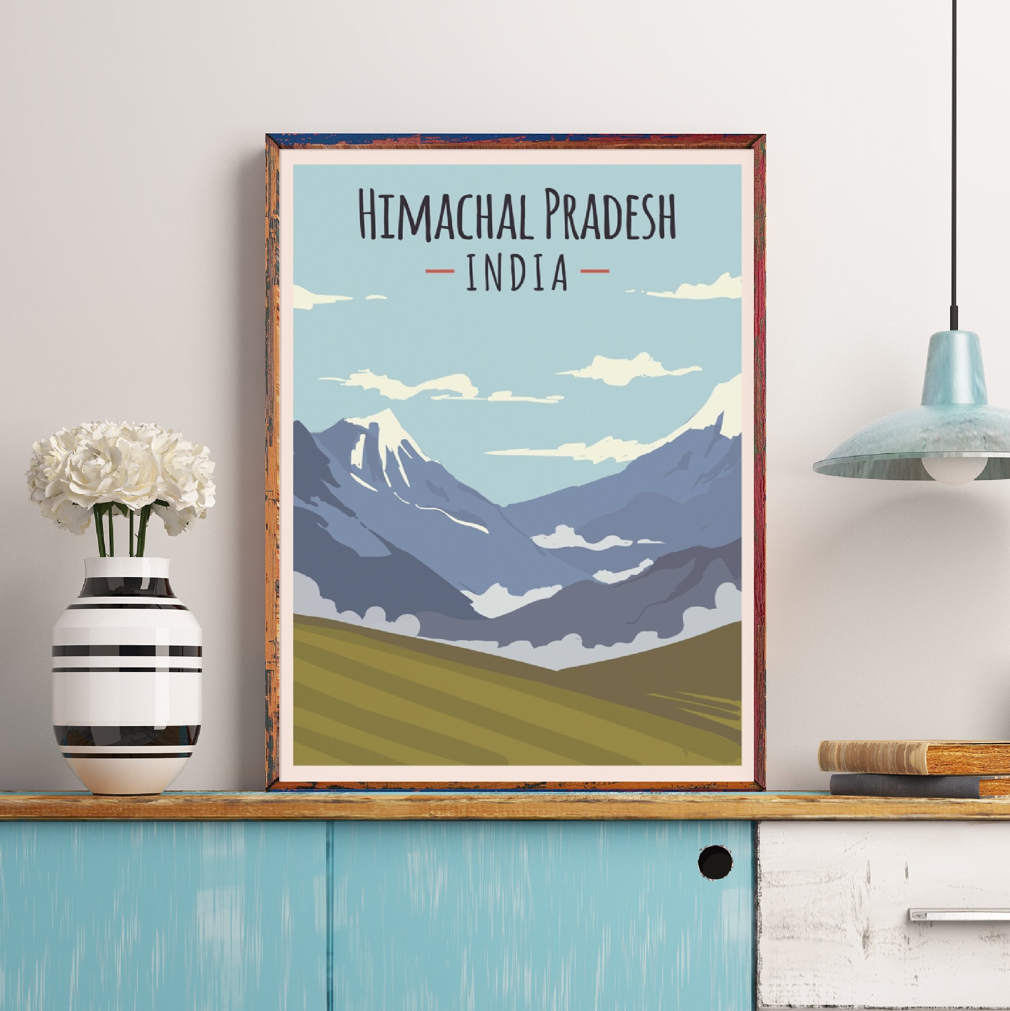 Himachal Pradesh Travel Poster Northern Indian Print India | Etsy
