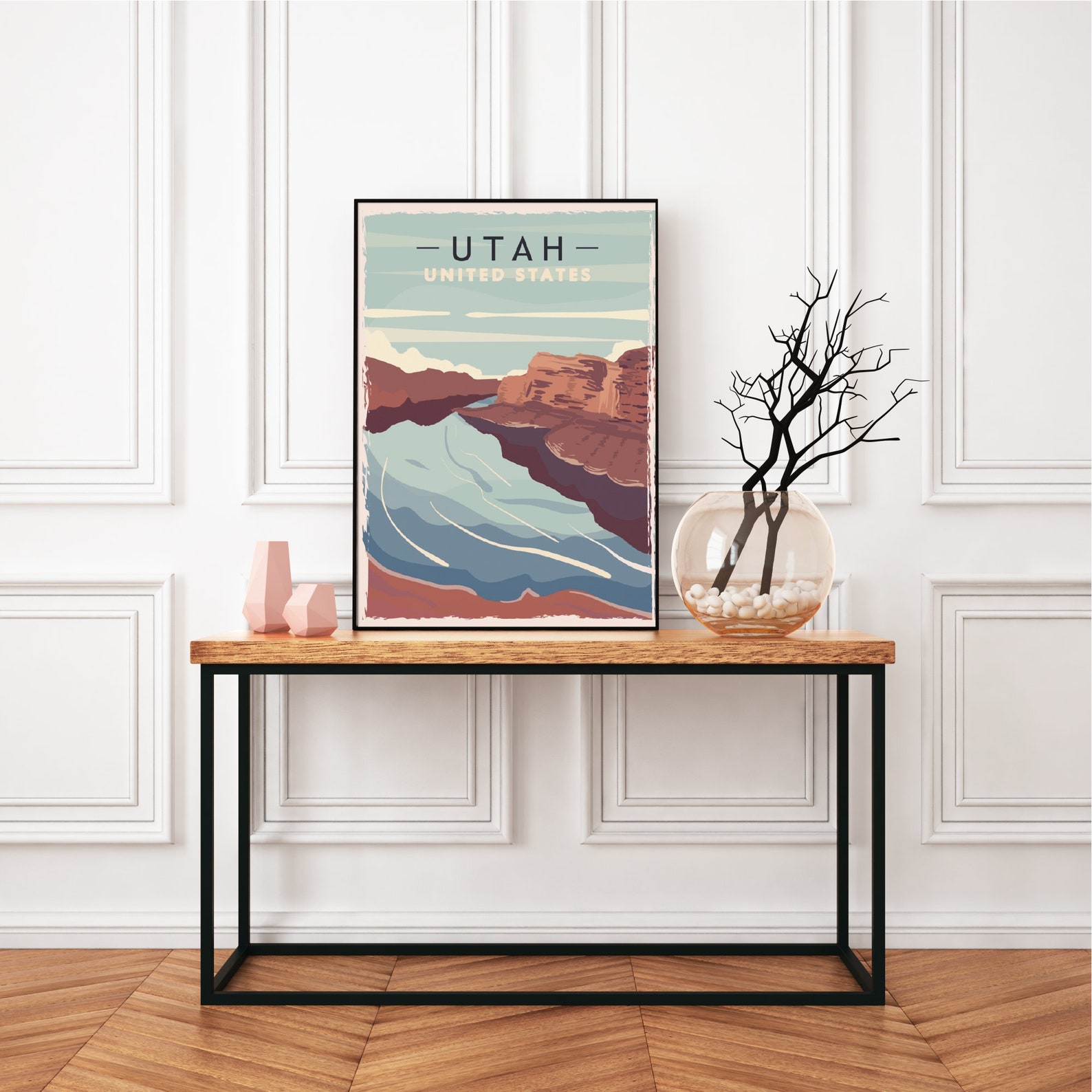 Utah Travel Poster Utah Hiking Poster Moab Utah Art Utah - Etsy