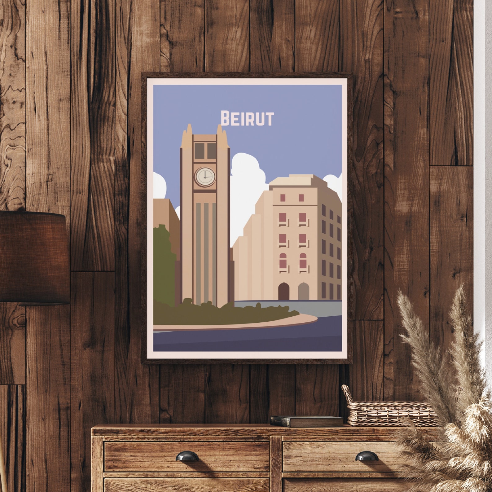 Beirut Travel Poster Lebanon Wall Wrt Middle East Beirut - Etsy