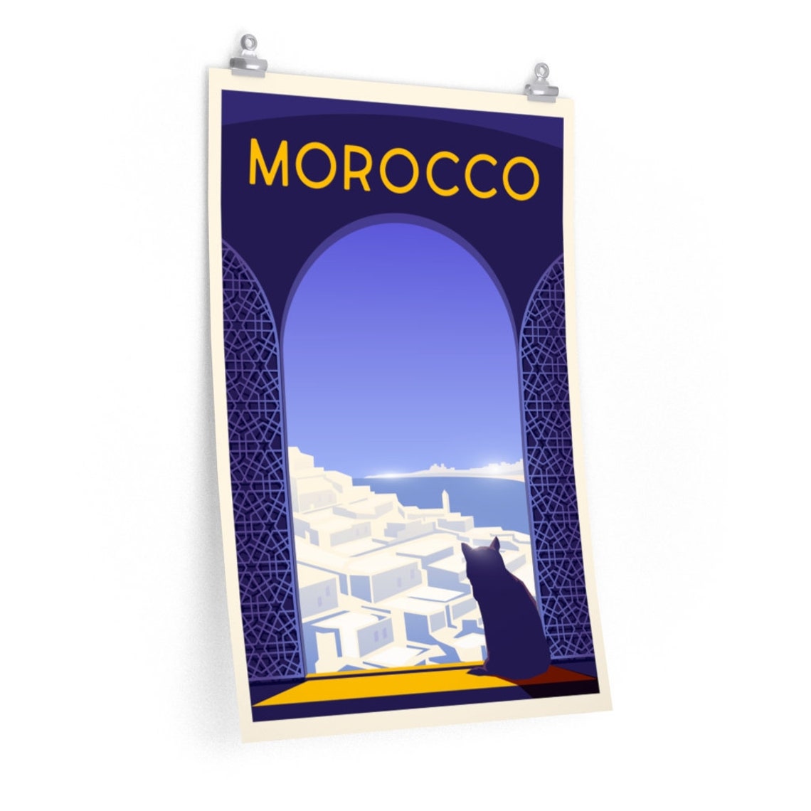 Morocco Poster Morocco Retro Art Print Decor Arabic Poster | Etsy