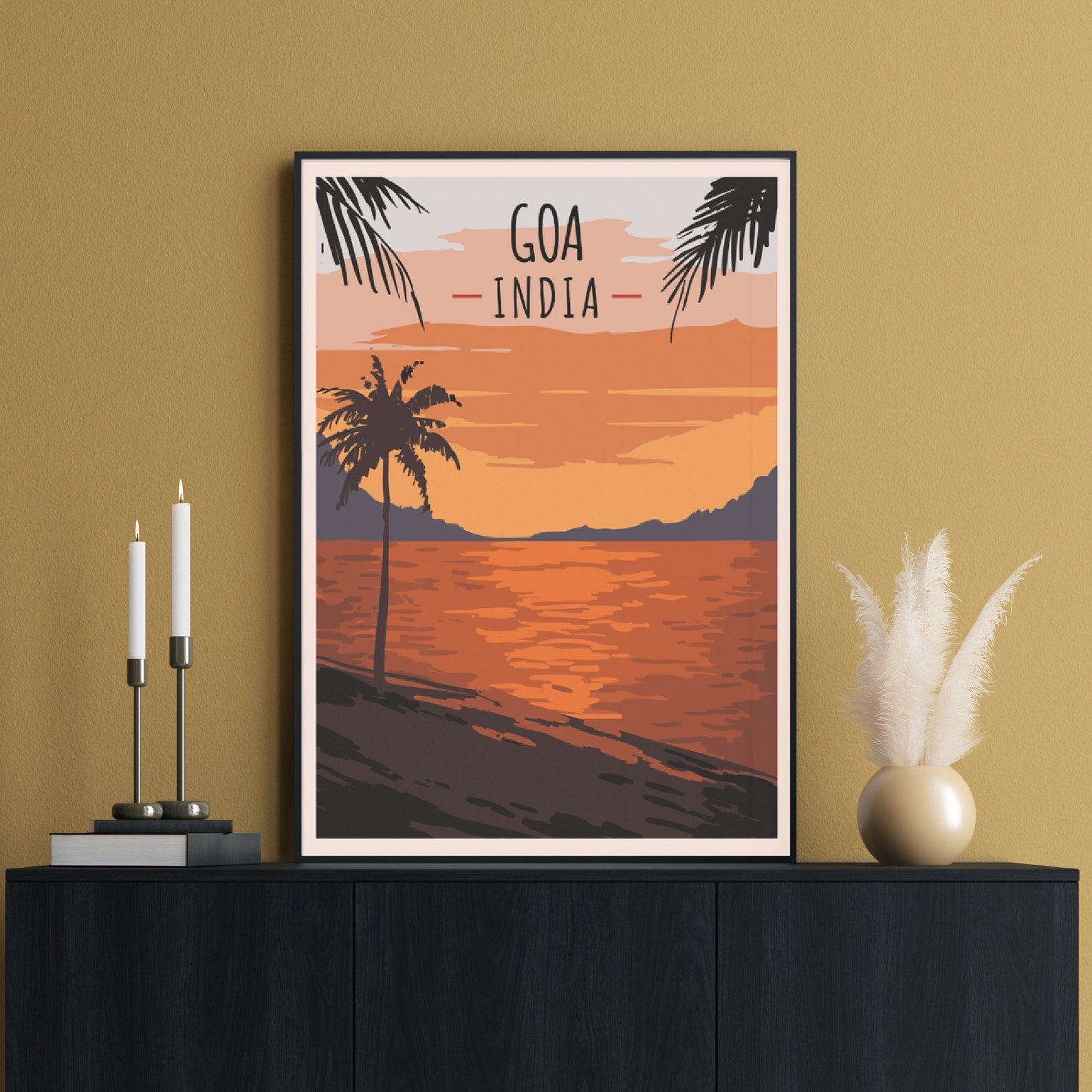 India Travel Poster Goa Beach Print Konkan Decor Panaji - Etsy