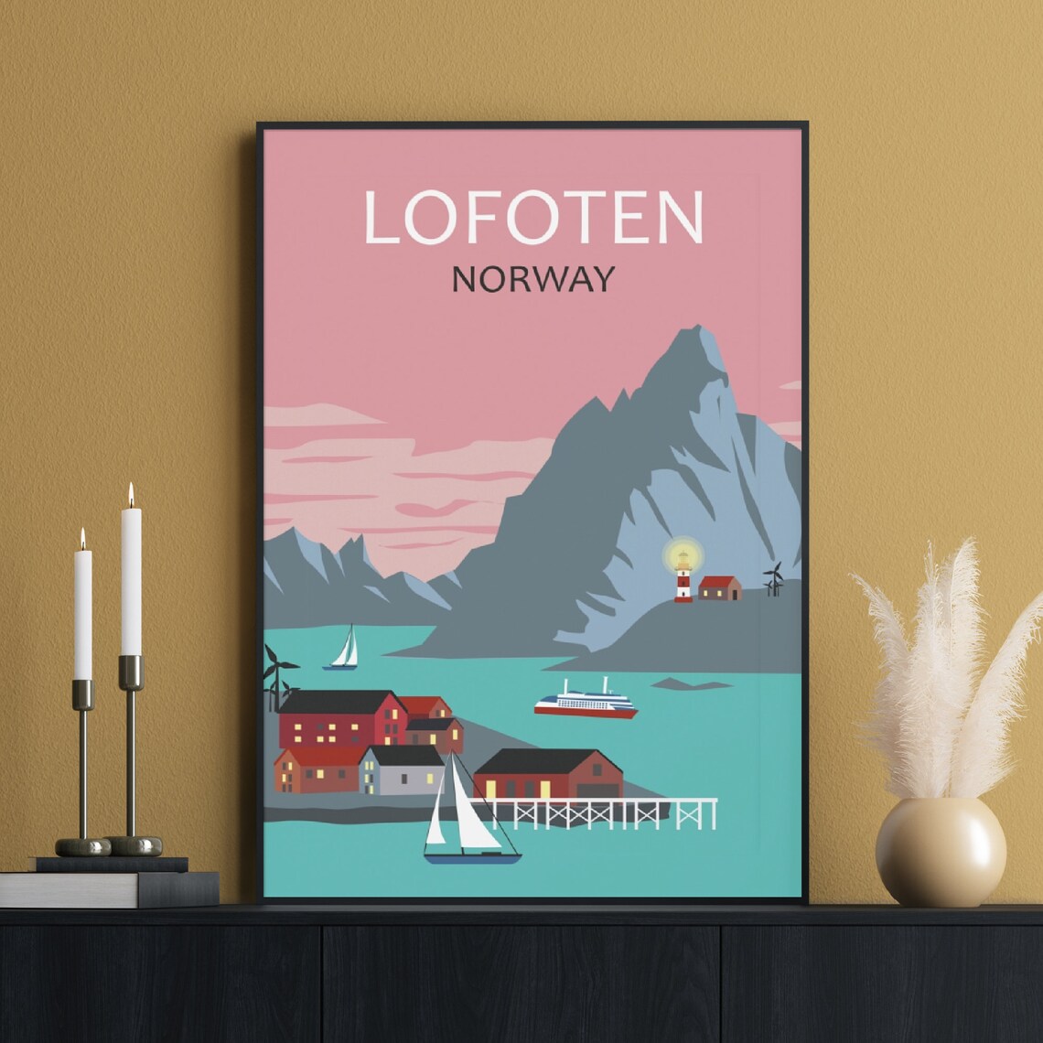 Norway Print Lofoten Islands Scandinavian Landscape - Etsy
