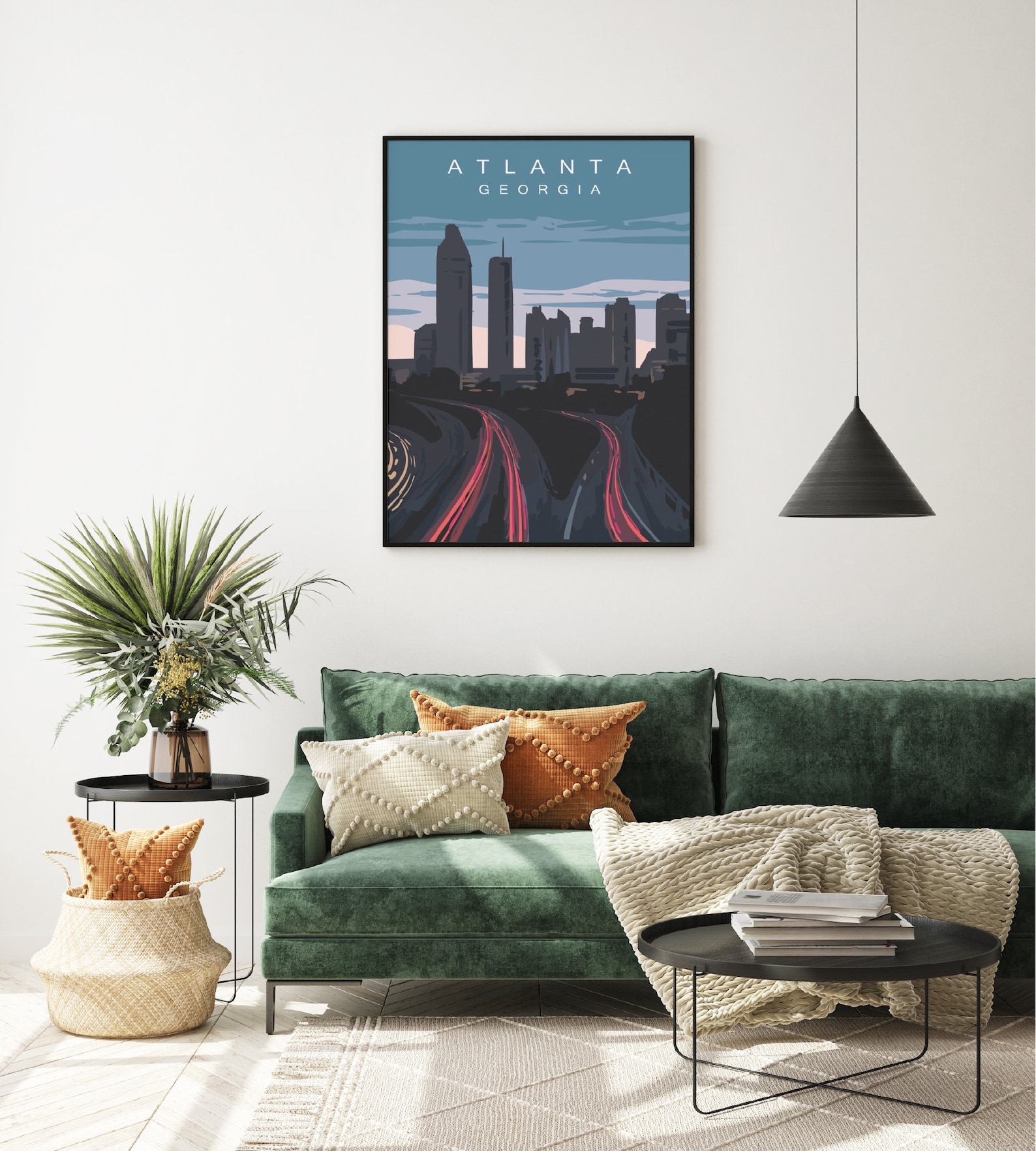 Atlanta Travel Poster Georgia Wall Art Atlanta Print Gift - Etsy