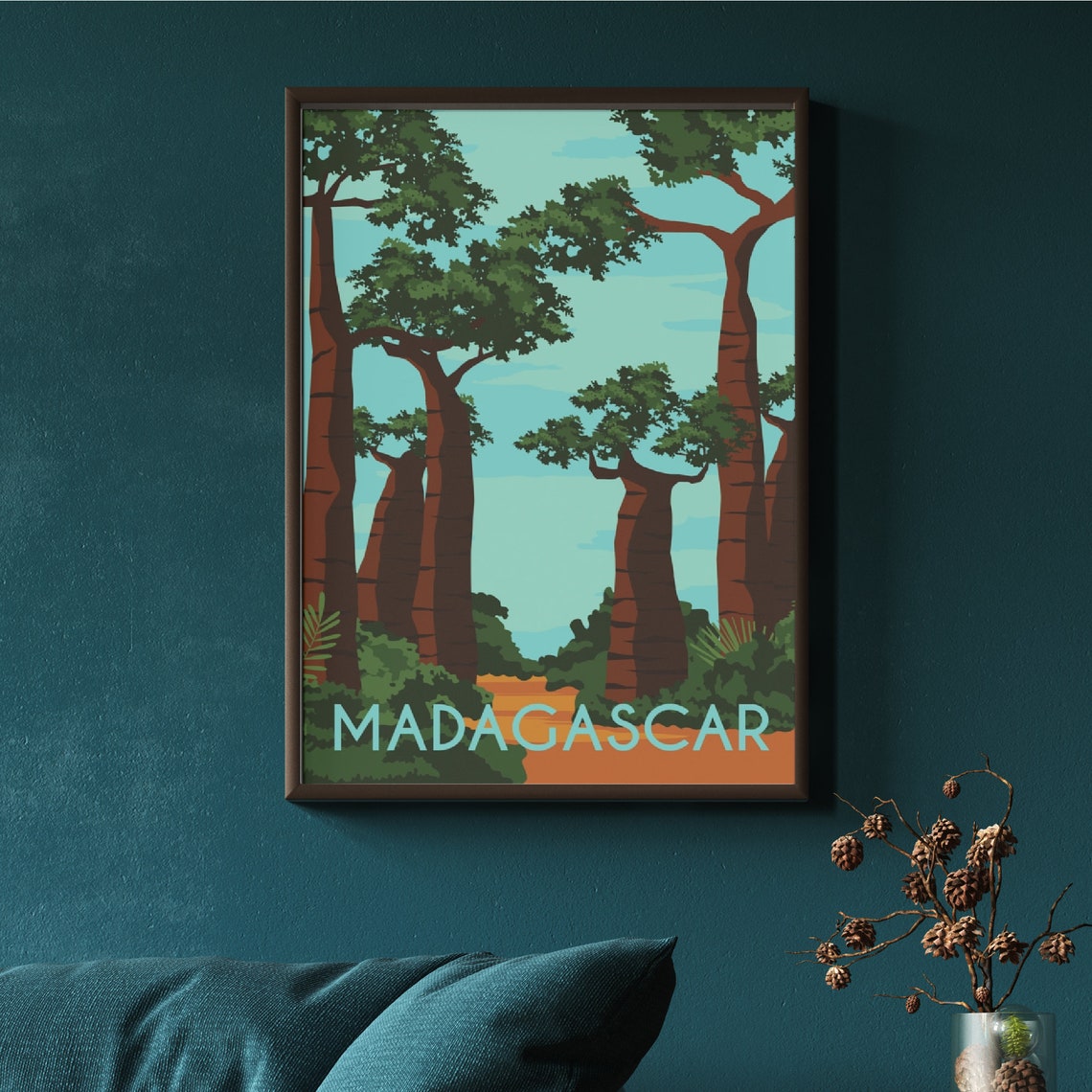 Madagascar Travel Poster Madagascar Print Madagascar Wall | Etsy