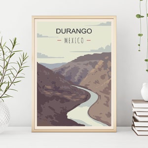 Mexico Travel Poster, Durango Print, Cañon De Fernandez State Park ...