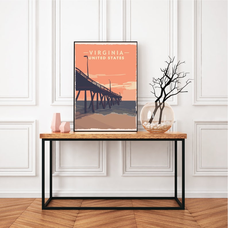 Virginia Travel Poster Virginia Vintage Rustic Poster Print - Etsy