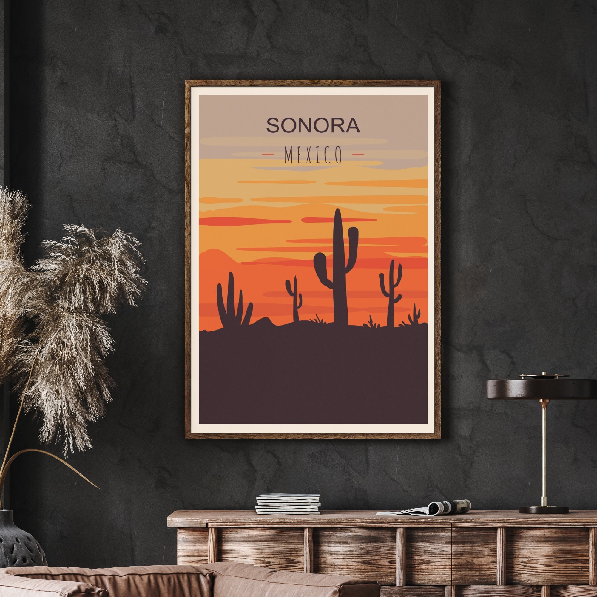 Sonora Travel Poster Mexican Travel Print Sonora Wall Art | Etsy