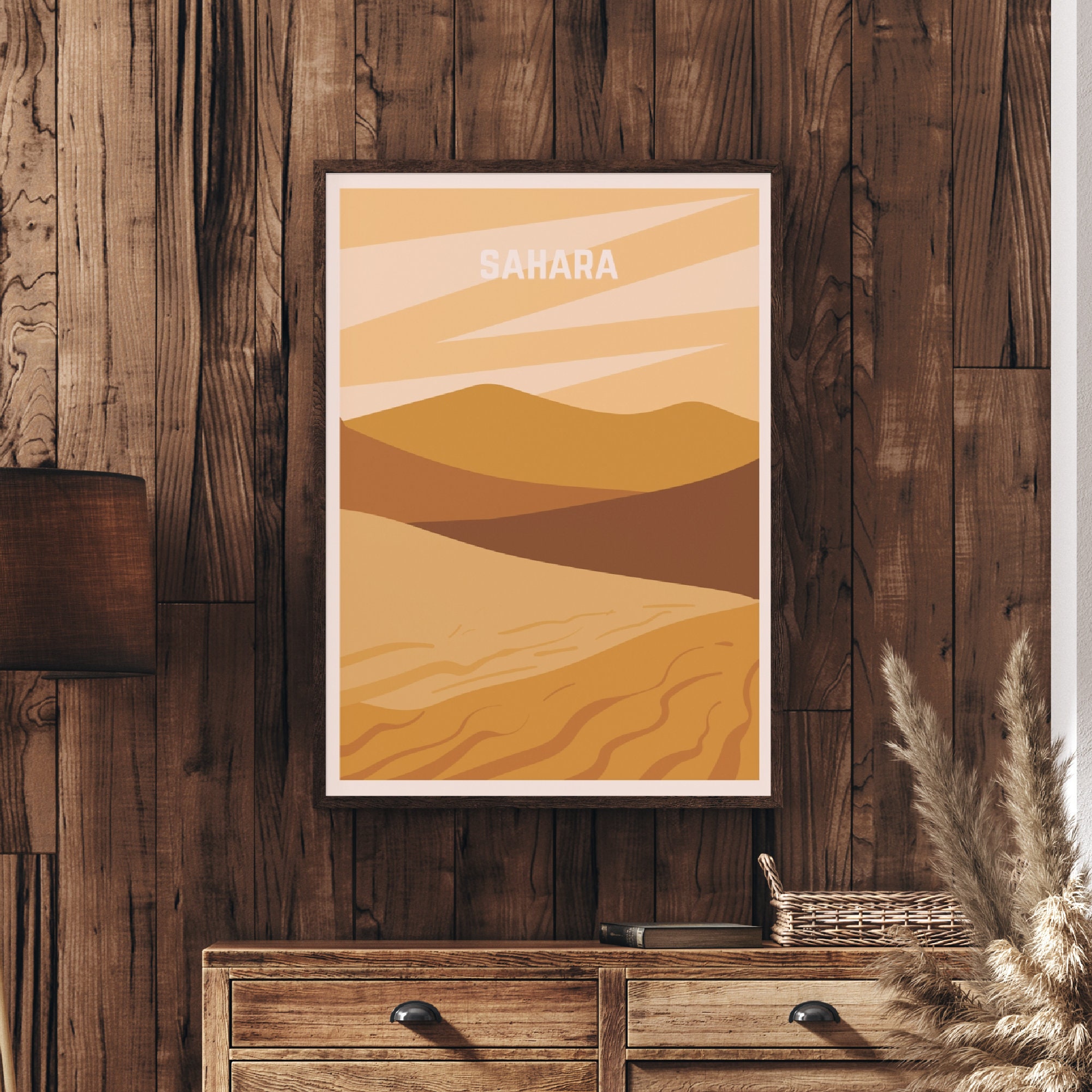 Sahara Desert Travel Poster Africa Print Desert Wall Art - Etsy UK
