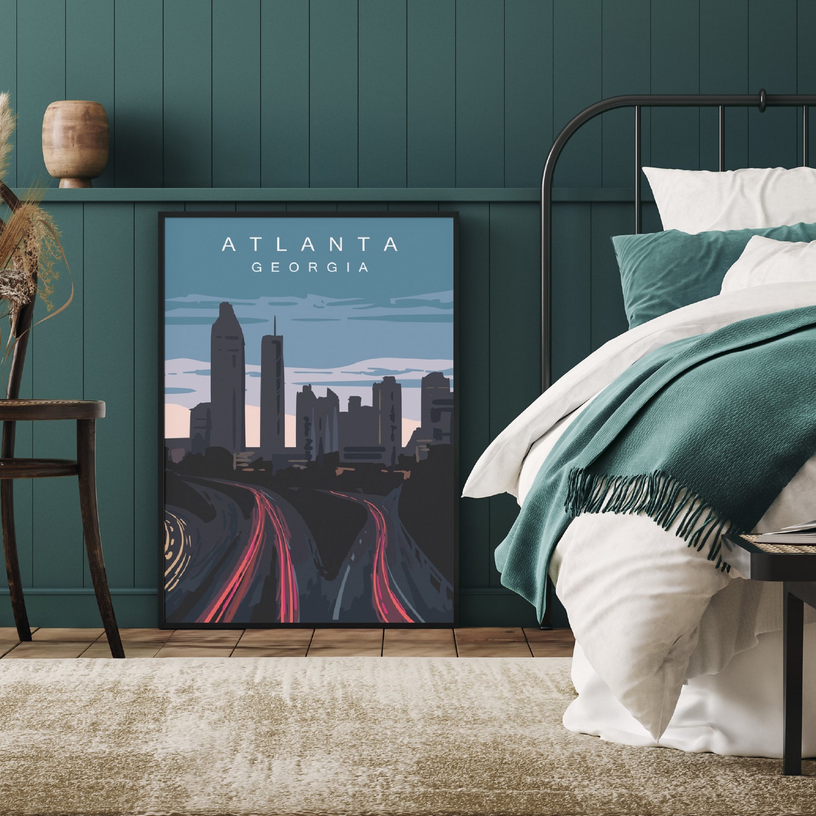 Atlanta Travel Poster Georgia Wall Art Atlanta Print Gift - Etsy