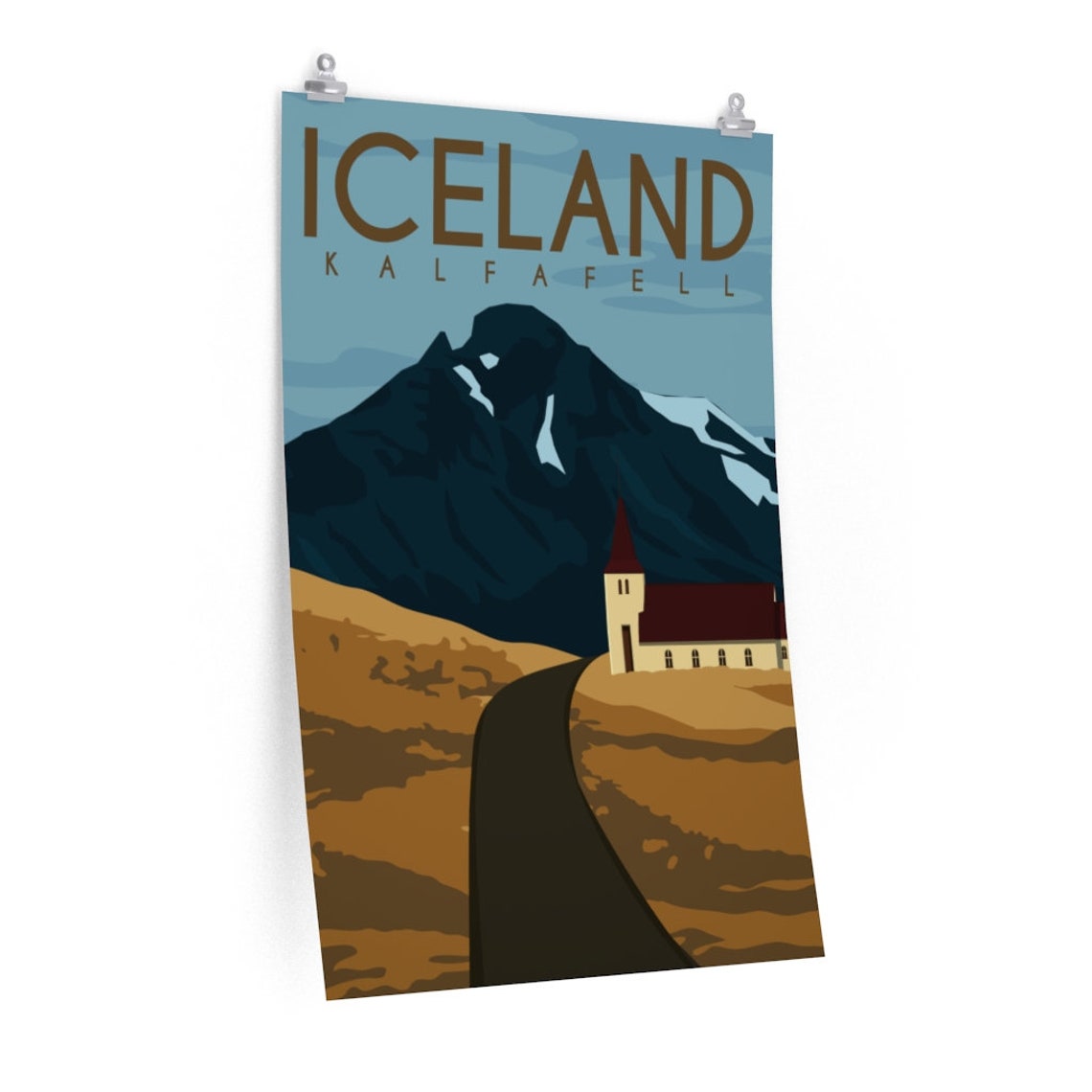 Iceland Travel Poster Scandinavian Print Nordic Poster | Etsy