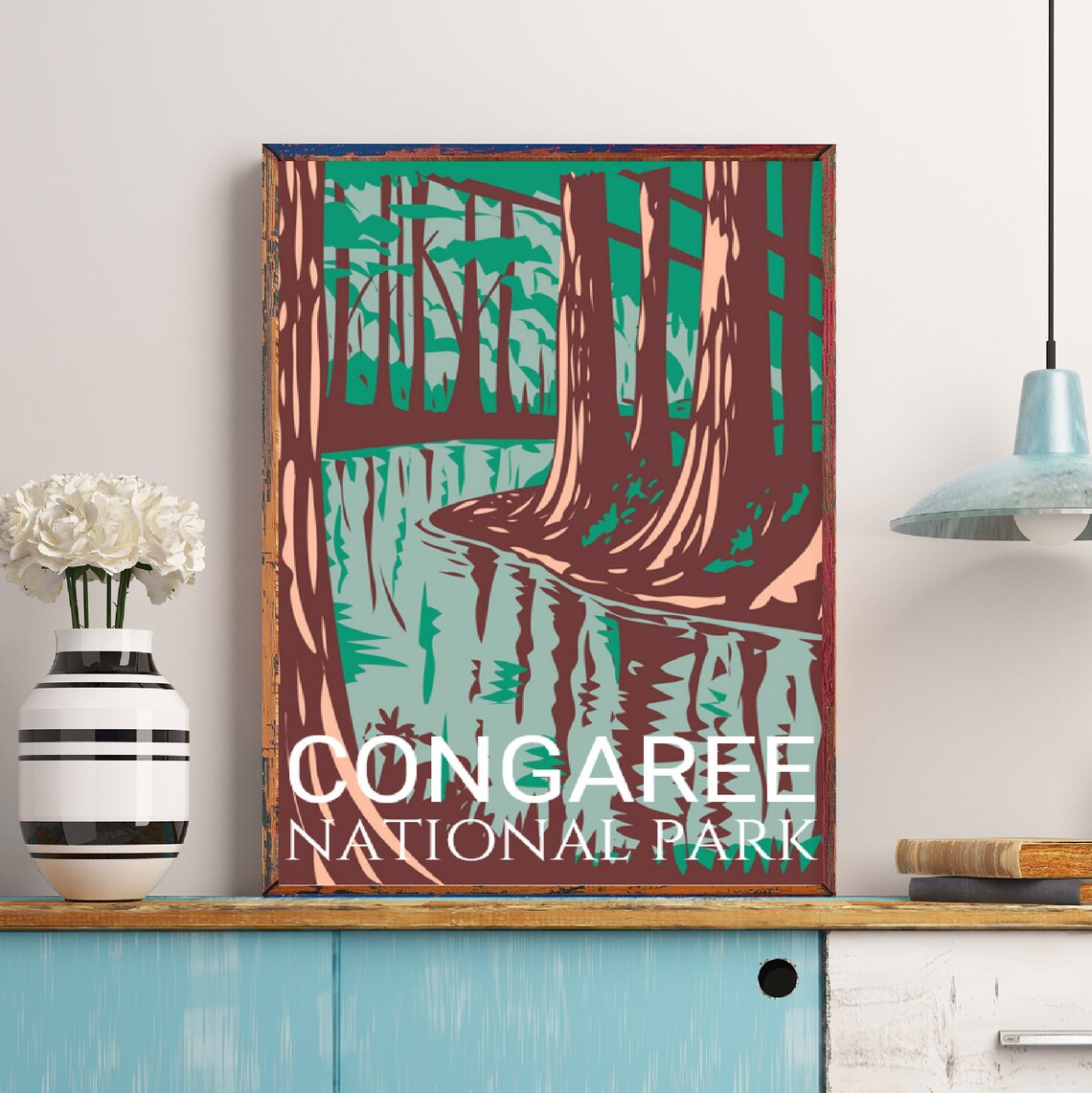 Congaree National Park Travel Poster South Carolina USA Art - Etsy