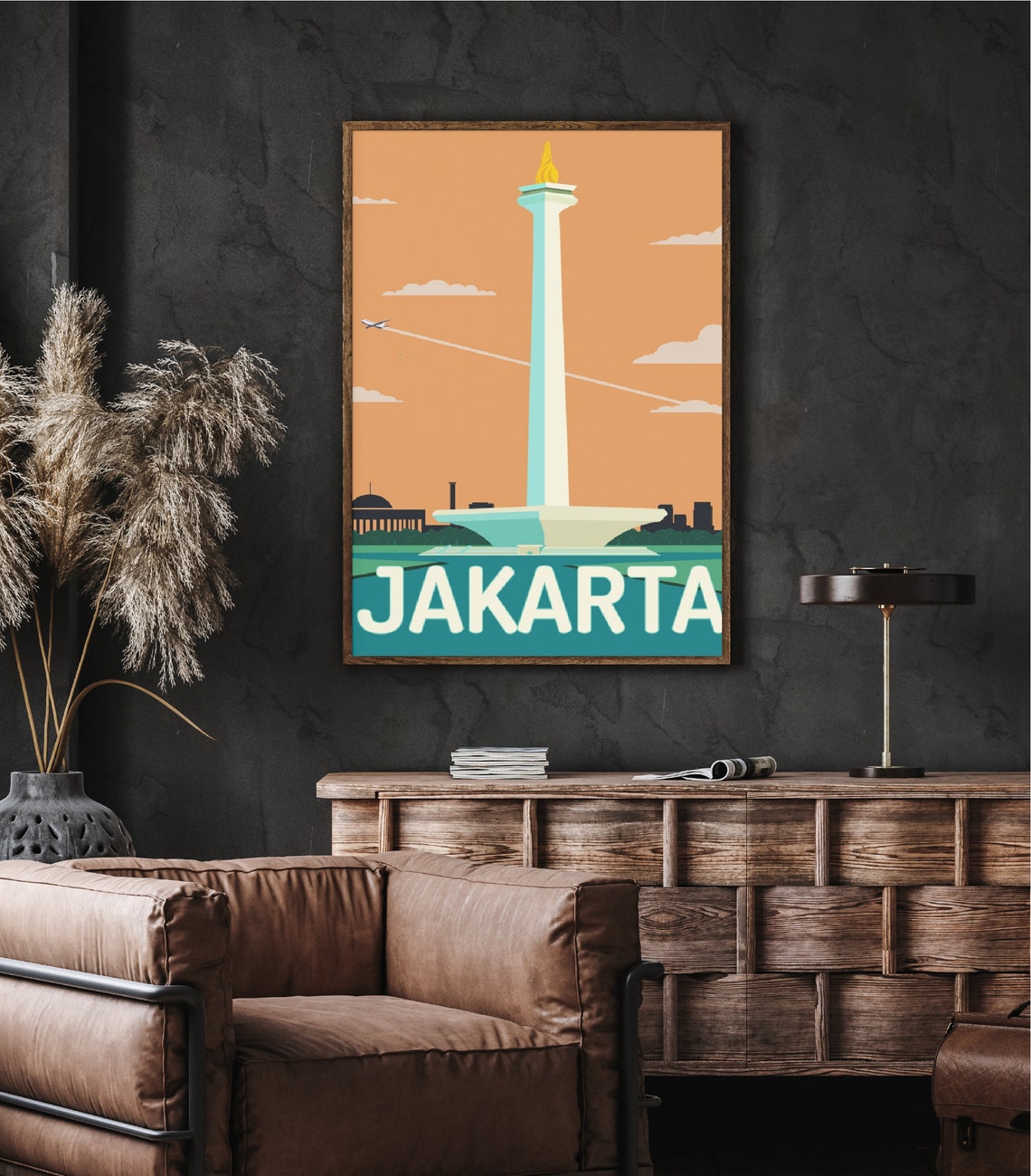 Jakarta Travel Poster Indonesia Print Jakarta Wall Art Asia - Etsy