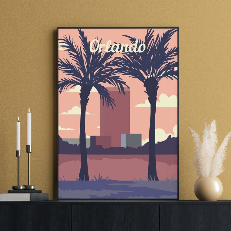 Orlando Print Florida Travel Poster Orlando Decor America - Etsy