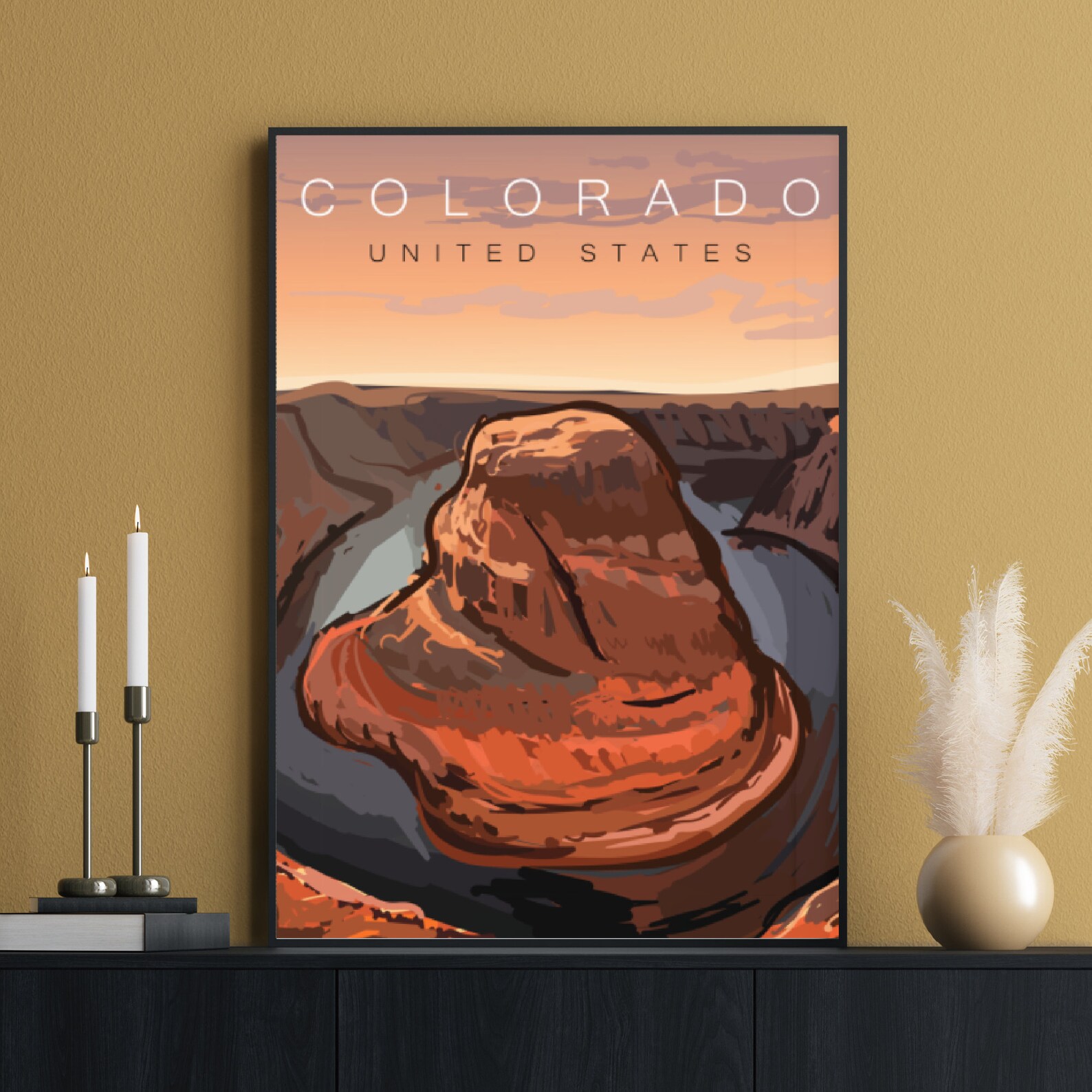 Lake Powell Travel Poster Lake Powell Utah Glen Canyon | Etsy