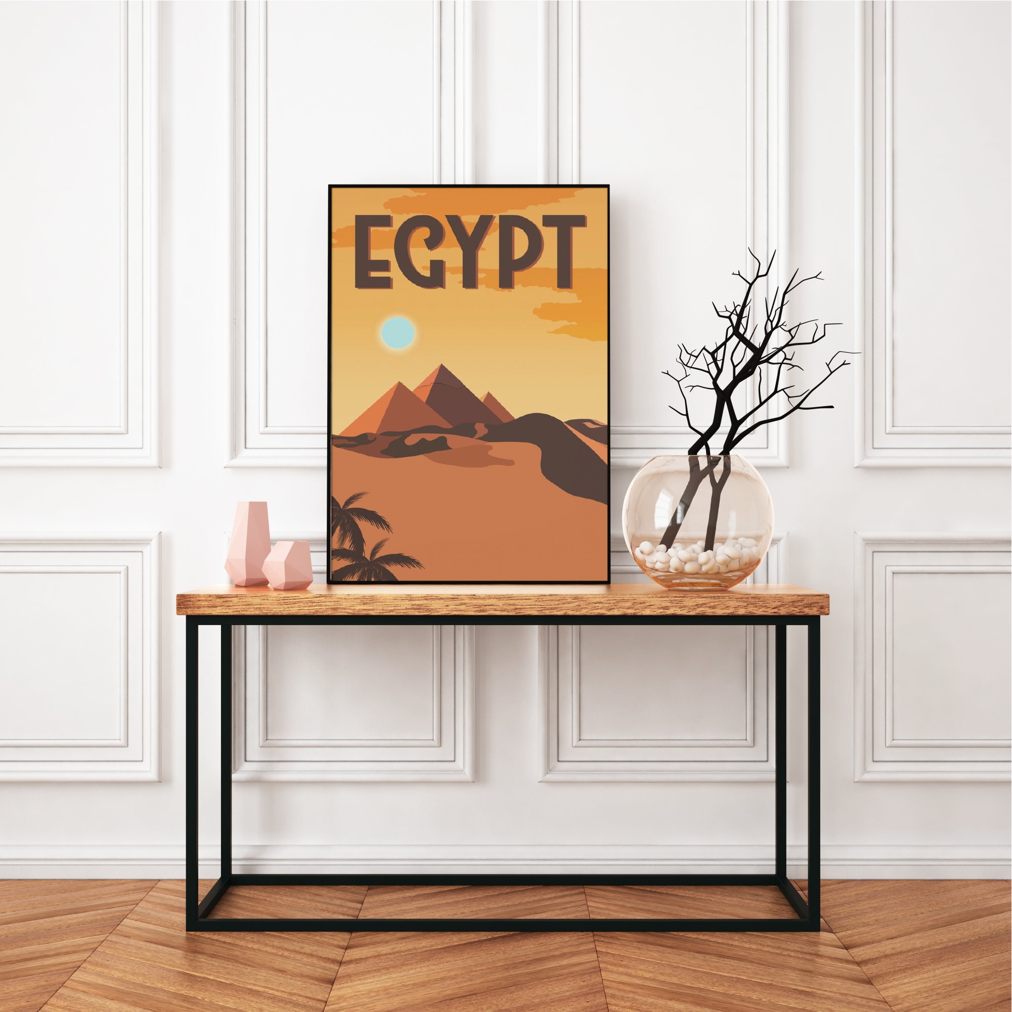 Egypt Travel Poster Egypt Pyramids of Giza Egypt Print | Etsy
