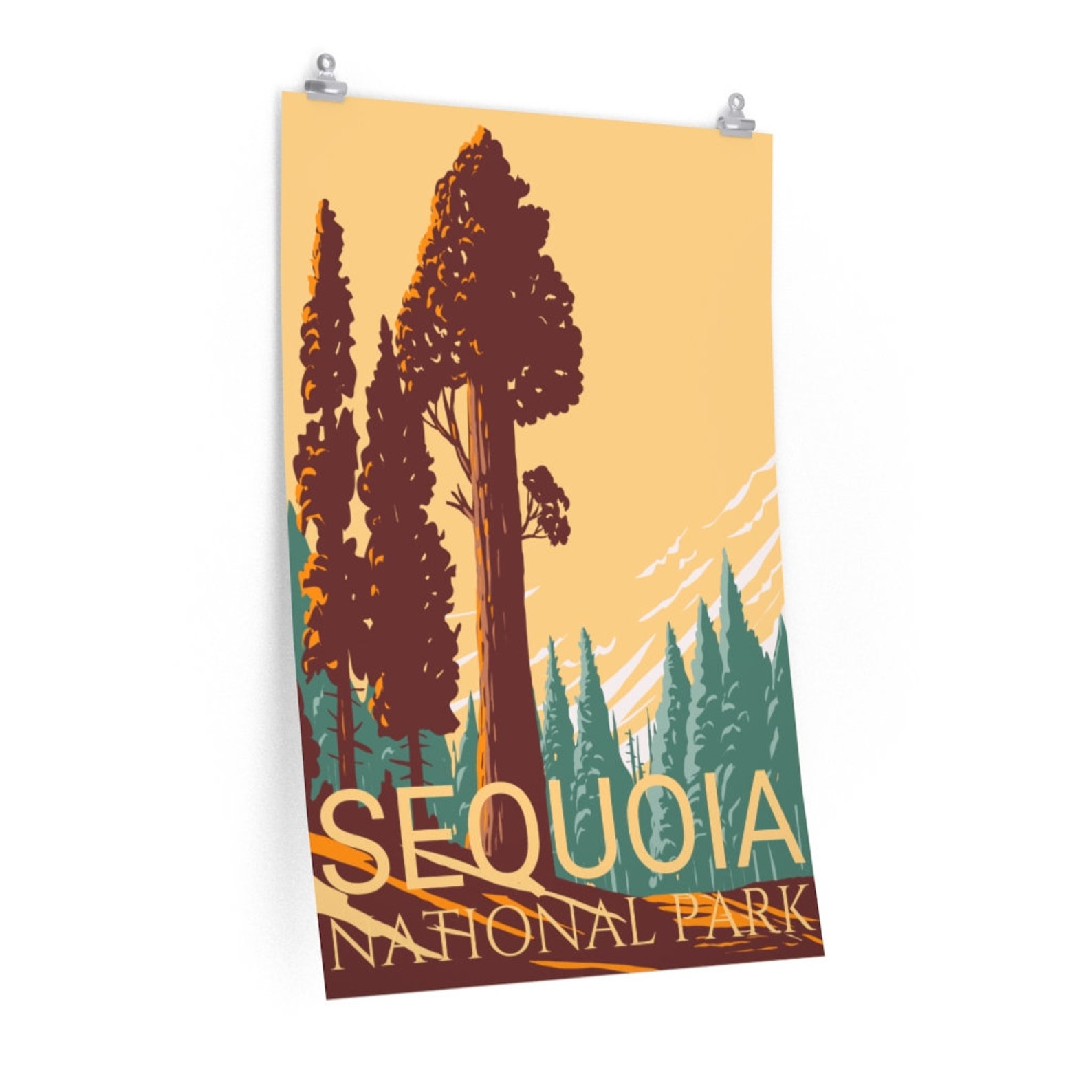 Sequoia National Park Poster National Park Prints Travel - Etsy