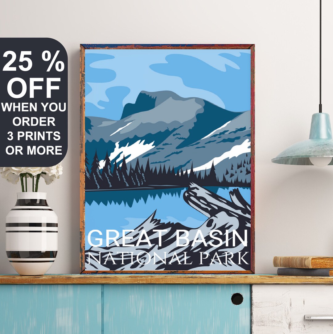 Great Basin National Park Poster, Great Basin Print, Bristlecone Pine ...