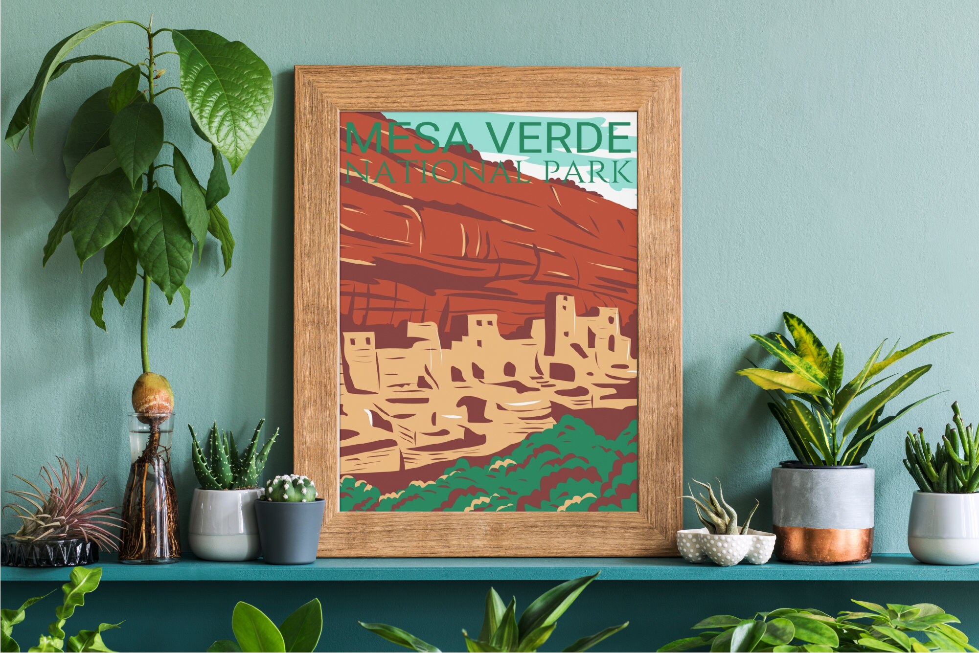 Mesa Verde National Park Travel Poster Mesa Verde Print | Etsy