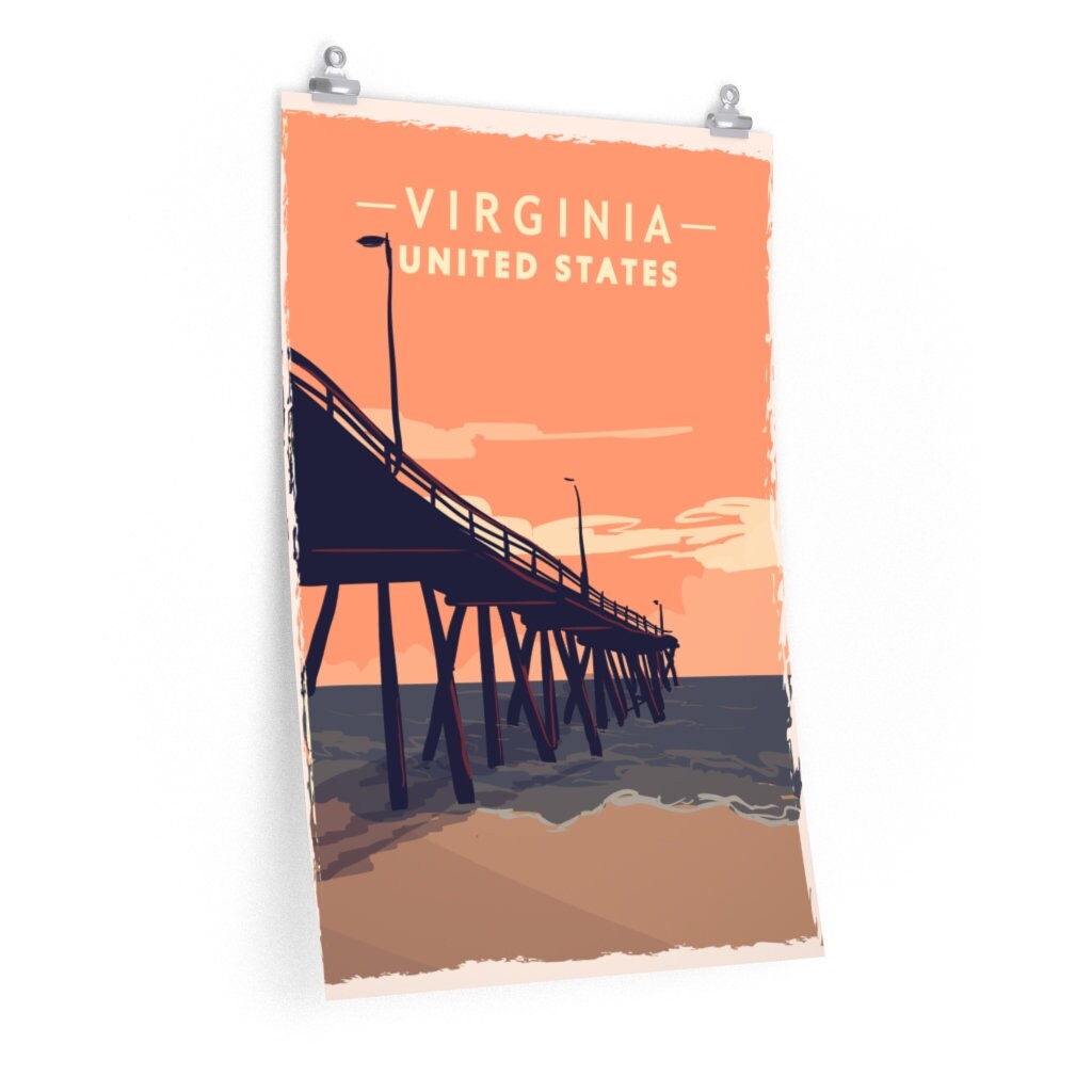 Virginia Travel Poster Virginia Vintage Rustic Poster Print - Etsy