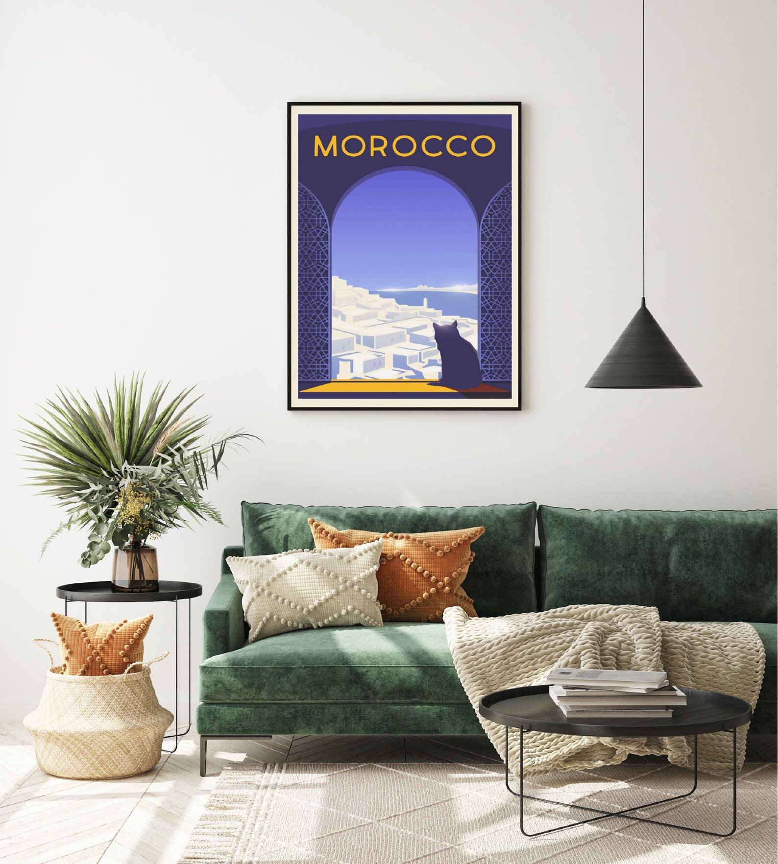 Morocco Poster Morocco Retro Art Print Decor Arabic Poster | Etsy