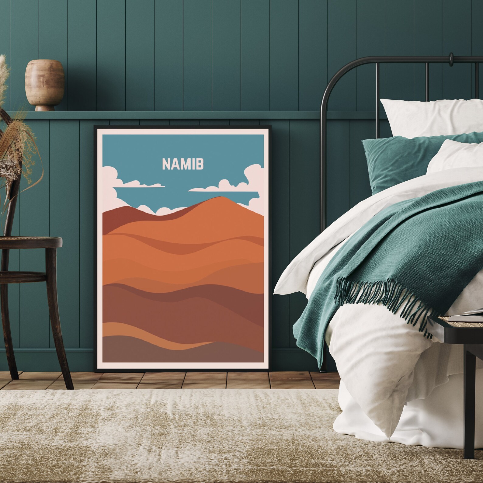 Namibia Travel Poster Namib Desert Print Africa Wall Art | Etsy