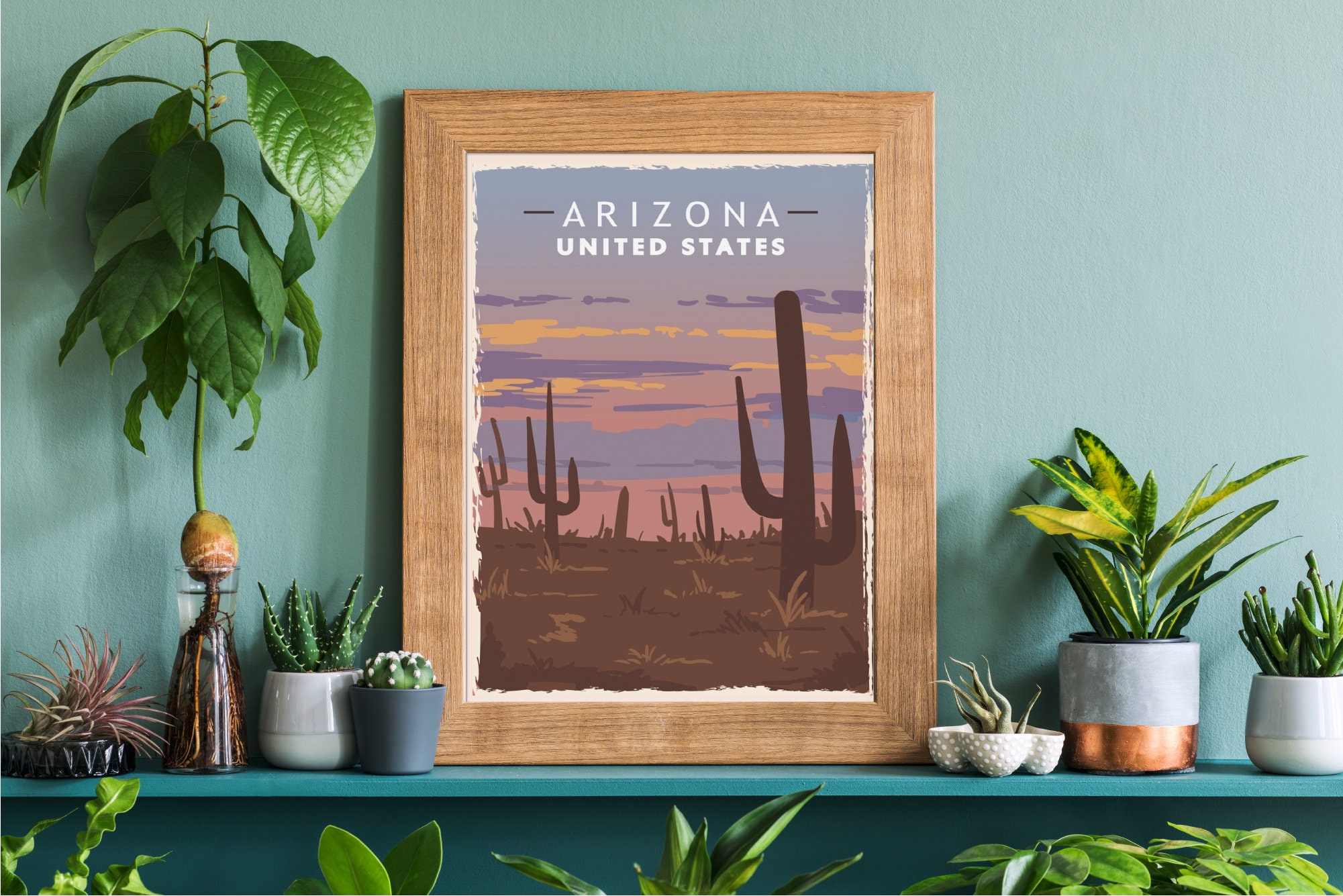 Arizona Travel Poster Arizona Wall Art Arizona Wall Decor - Etsy
