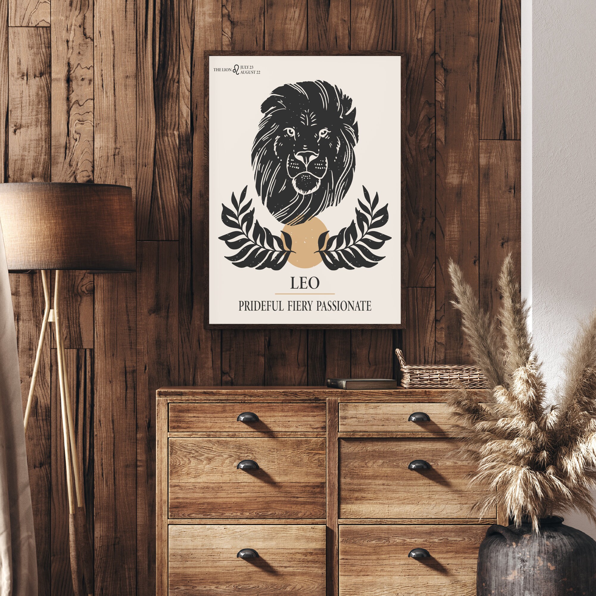 Loe Zodiac Print Boho Wall Art Leo Zodiac Gifts Leo Sign | Etsy