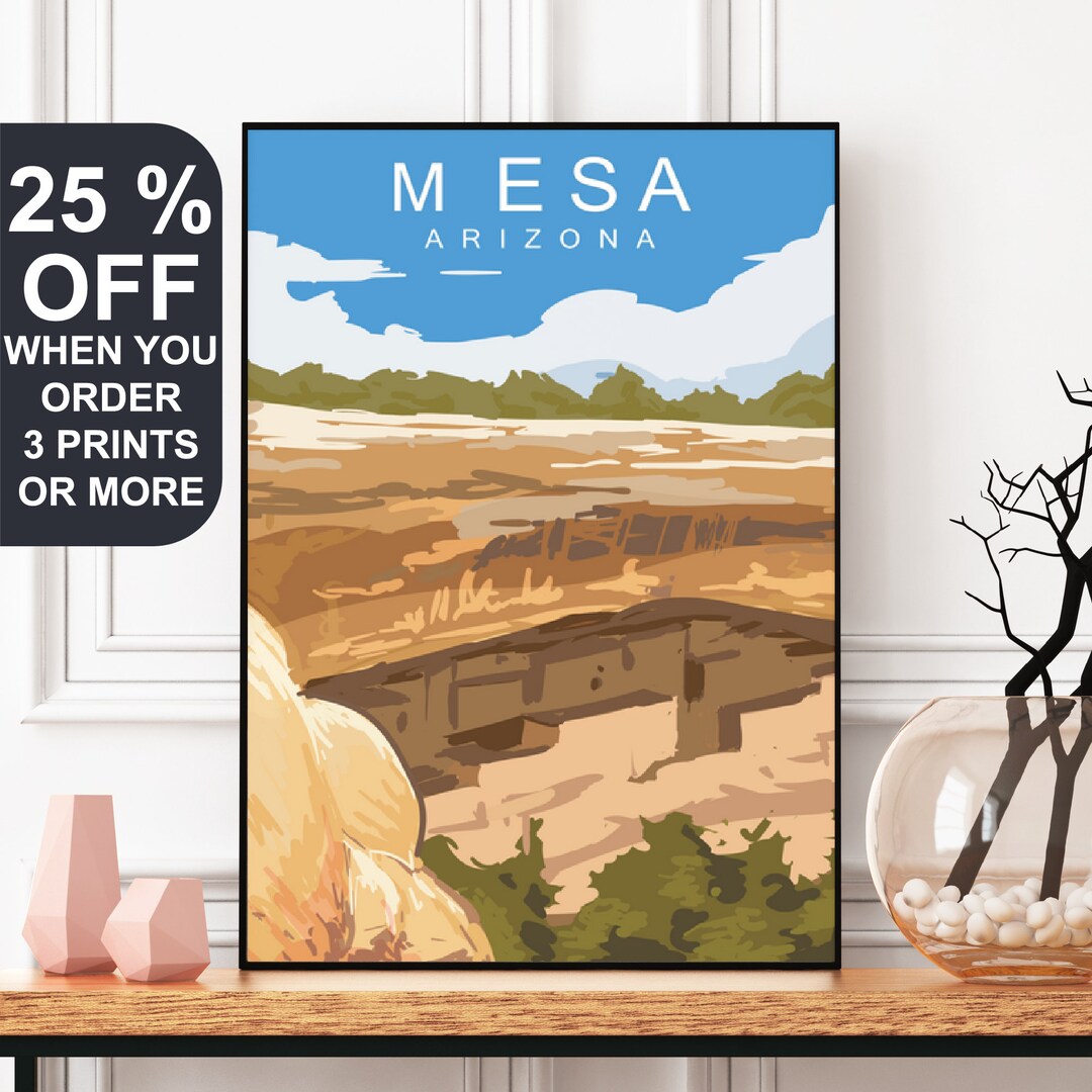 Mesa Verde National Park Travel Poster, Mesa Verde Print, Travel Gifts ...