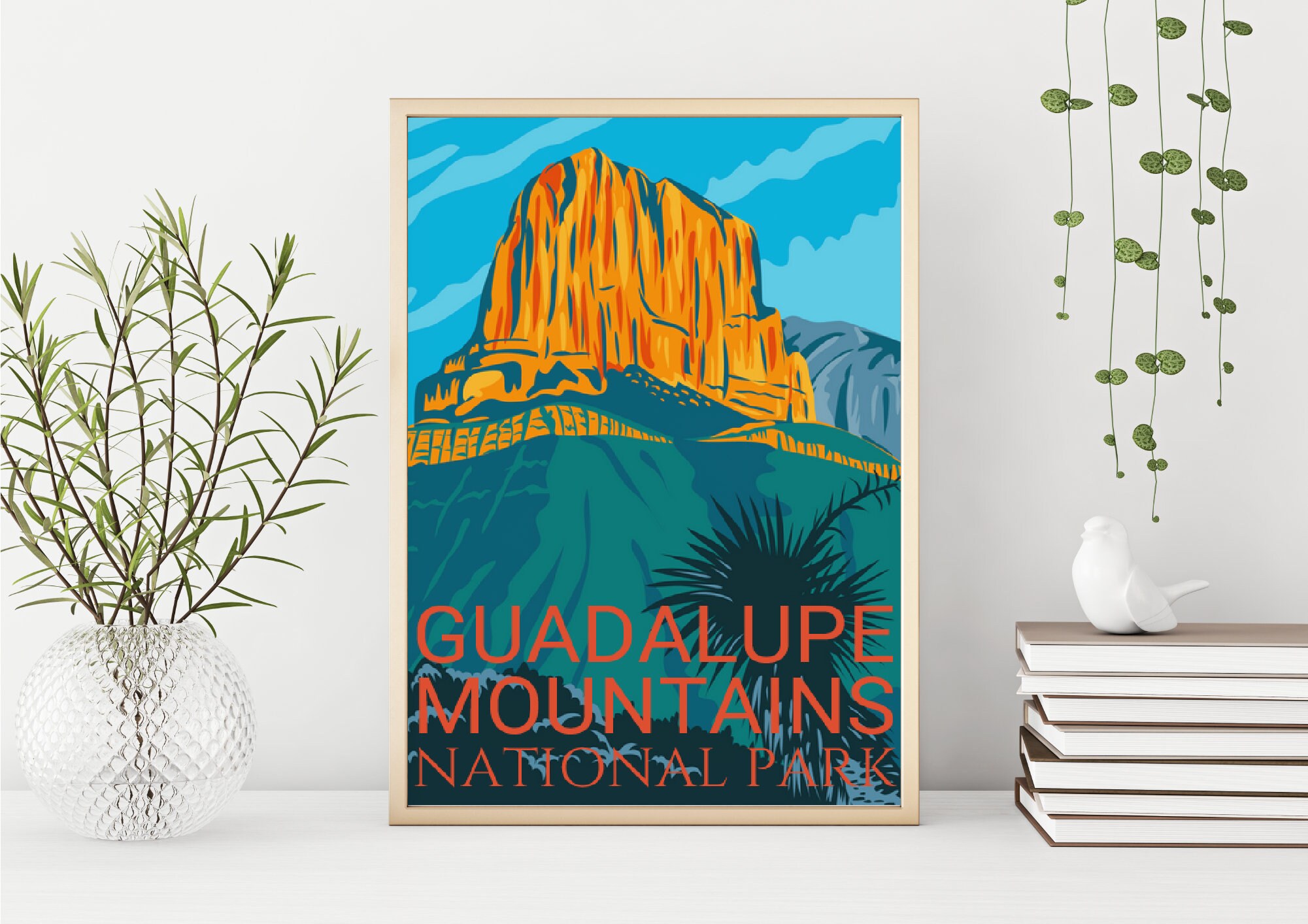 Guadalupe Mountains National Park Poster Texas Art Hiking - Etsy