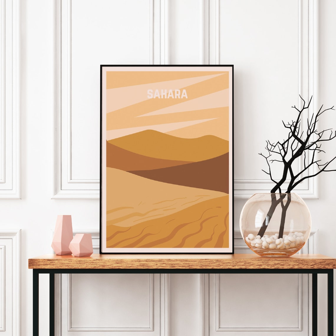 Sahara Desert Travel Poster Africa Print Desert Wall Art | Etsy