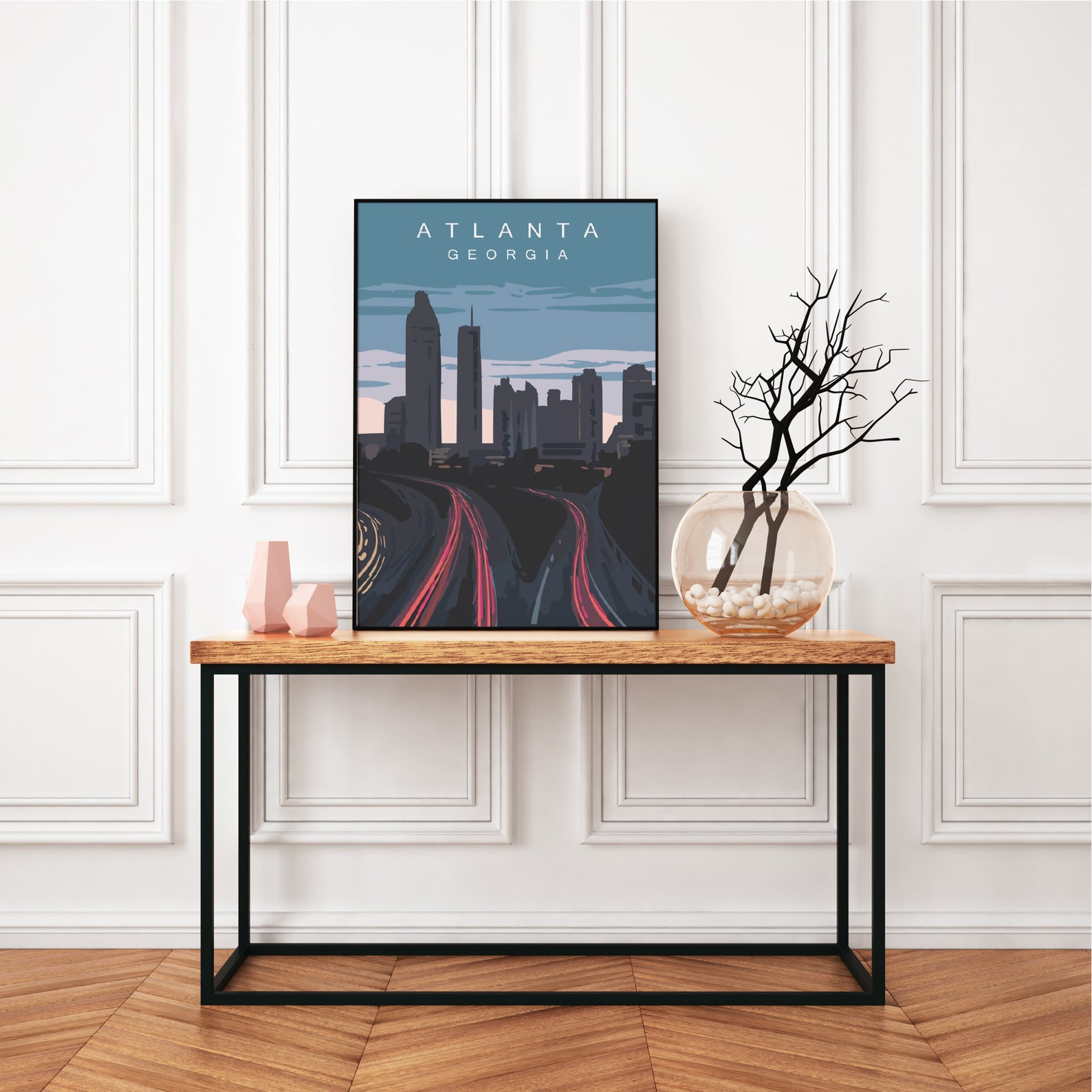 Atlanta Travel Poster Georgia Wall Art Atlanta Print Gift | Etsy