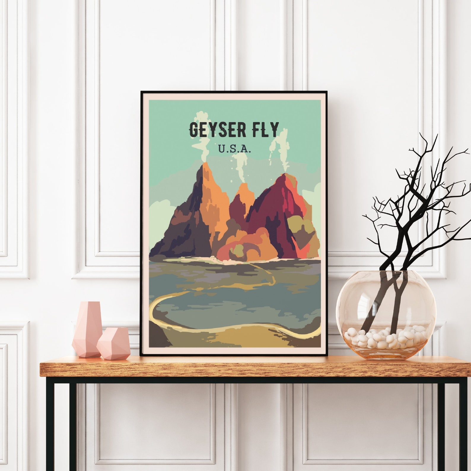Nevada Travel Poster Fly Geyser Print Geyser Fly Artwork - Etsy