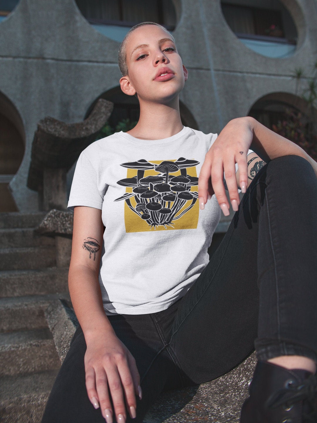 Mushroom Shirt, Print Mushroom T Shirt, Psilocybe Spore, Funny ...