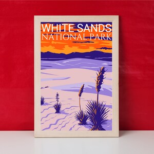 White Sands National Park Poster, New Mexico Print, Yucca Elata, New ...