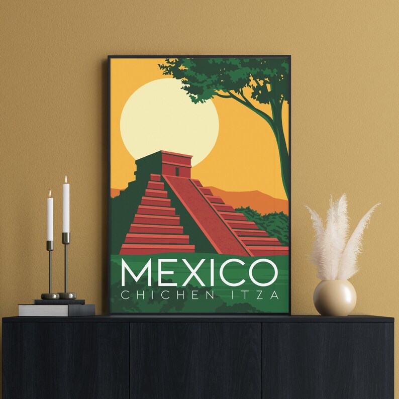 Chichen Itza Print Chichen Itza Poster Mexico Posters Retro | Etsy Chichen Itza Print Chichen Itza Poster Mexico Posters Retro | Etsy