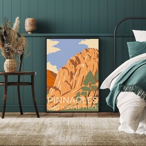 Pinnacles National Park Poster, California Travel Print, Travel Gifts ...