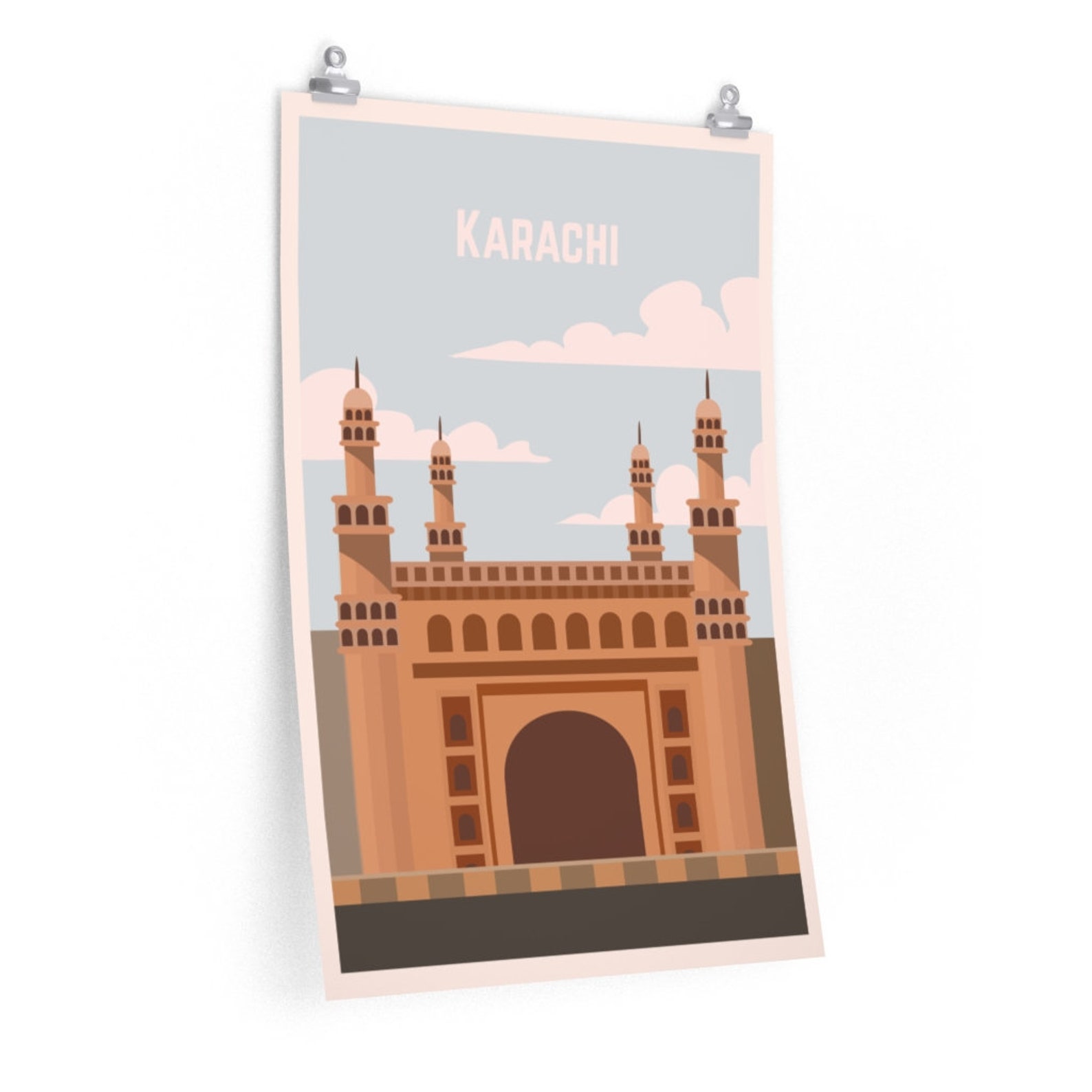 Karachi Travel Poster Pakistan Print Karachi Decor Pakistan | Etsy