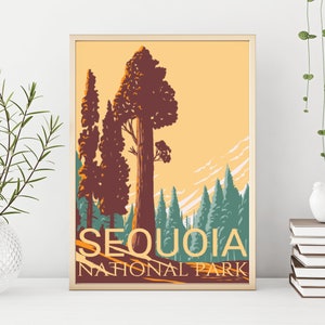 Sequoia National Park Poster, National Park Prints, Travel Gifts ...