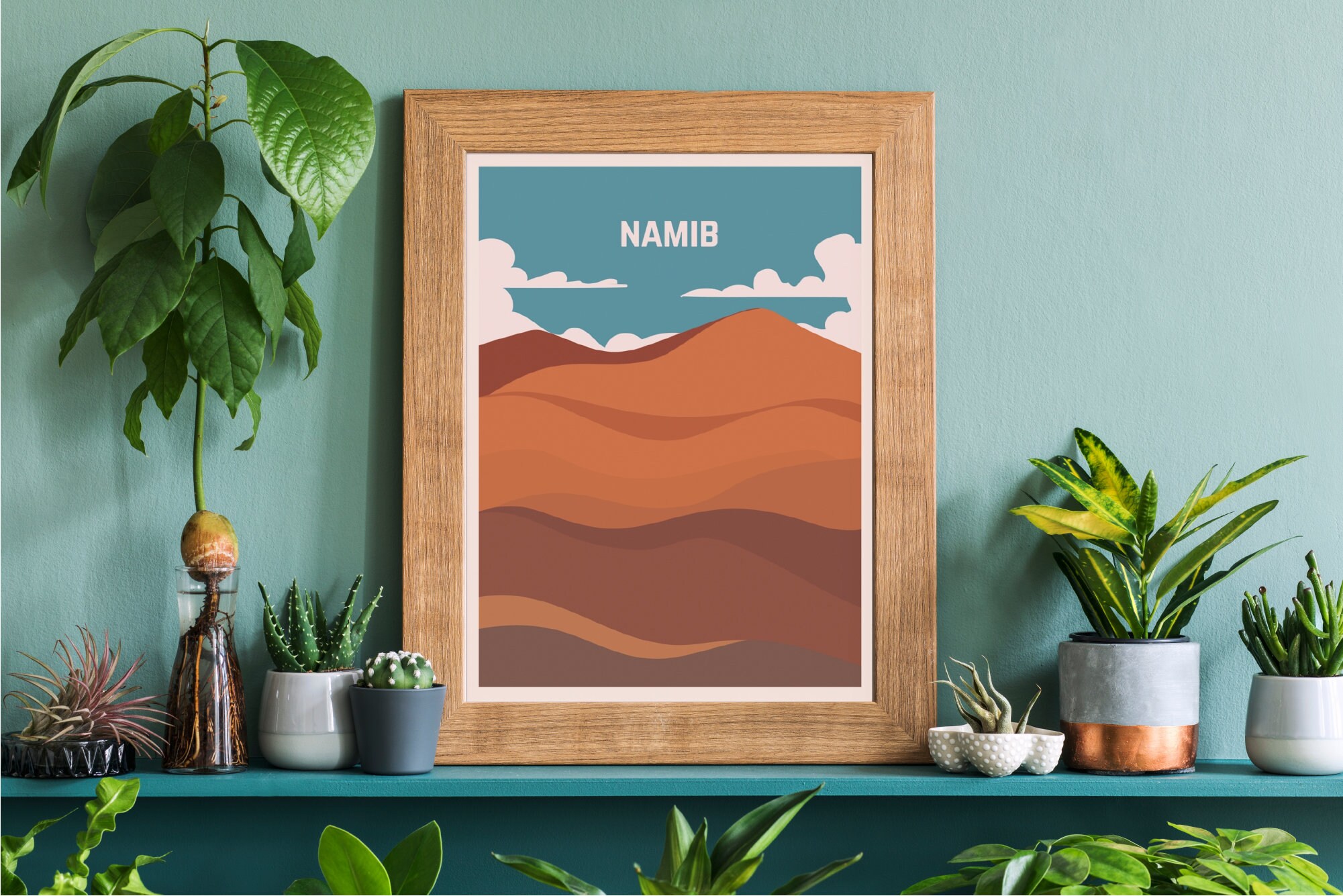 Namibia Travel Poster Namib Desert Print Africa Wall Art | Etsy