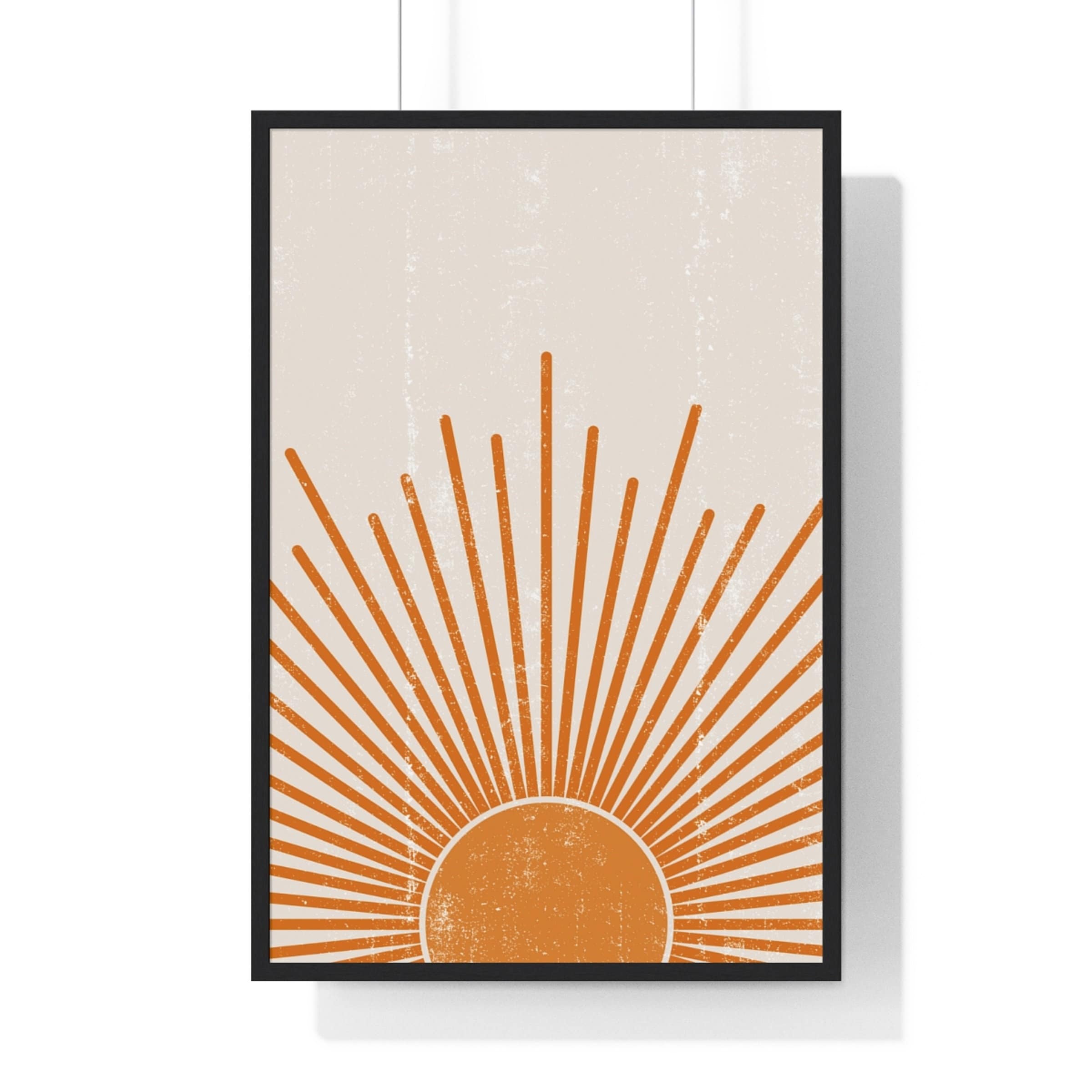 Rising Sun Wall Art Boho Wall Art Decor Mid Century Modern - Etsy