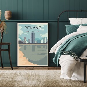 Malaysia Travel Poster, Penang Wall Decor, Perak Artwork, Asian Wall ...