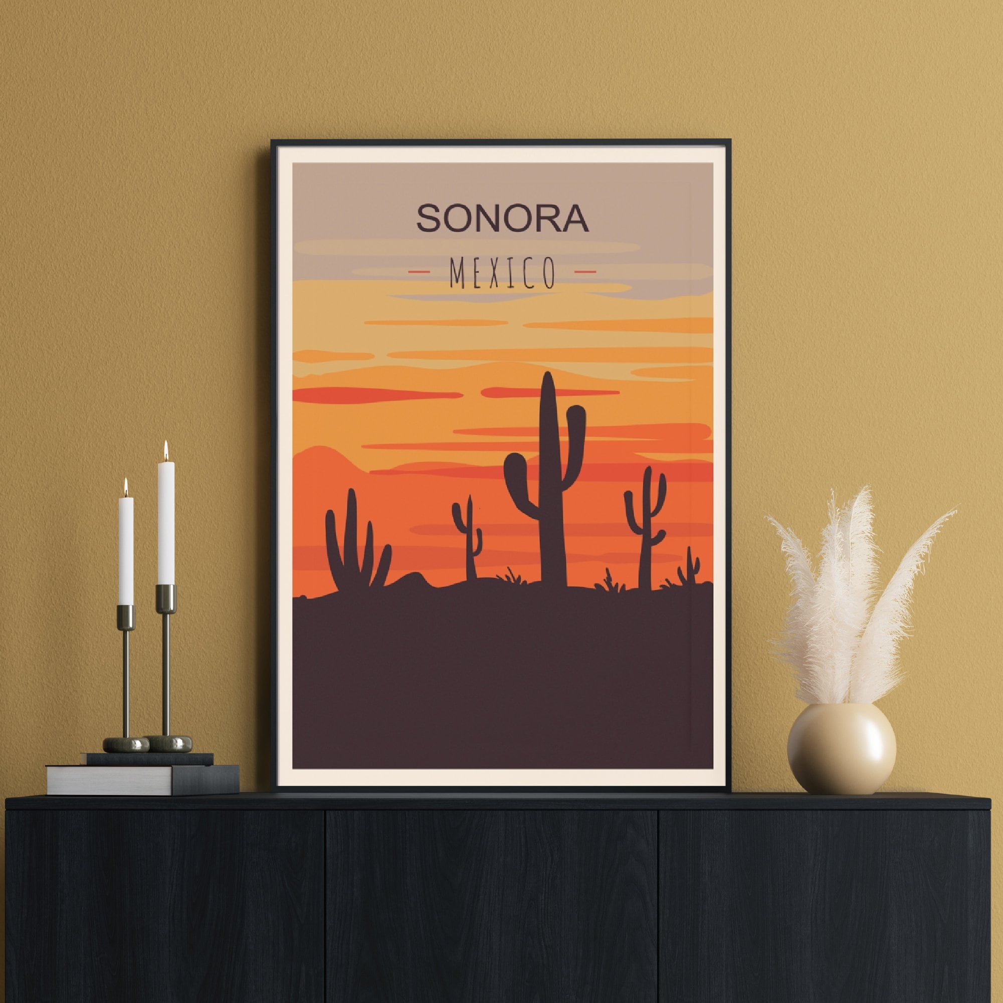Sonora Travel Poster Mexican Travel Print Sonora Wall Art - Etsy