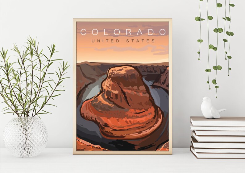 Lake Powell Travel Poster Lake Powell Utah Glen Canyon - Etsy