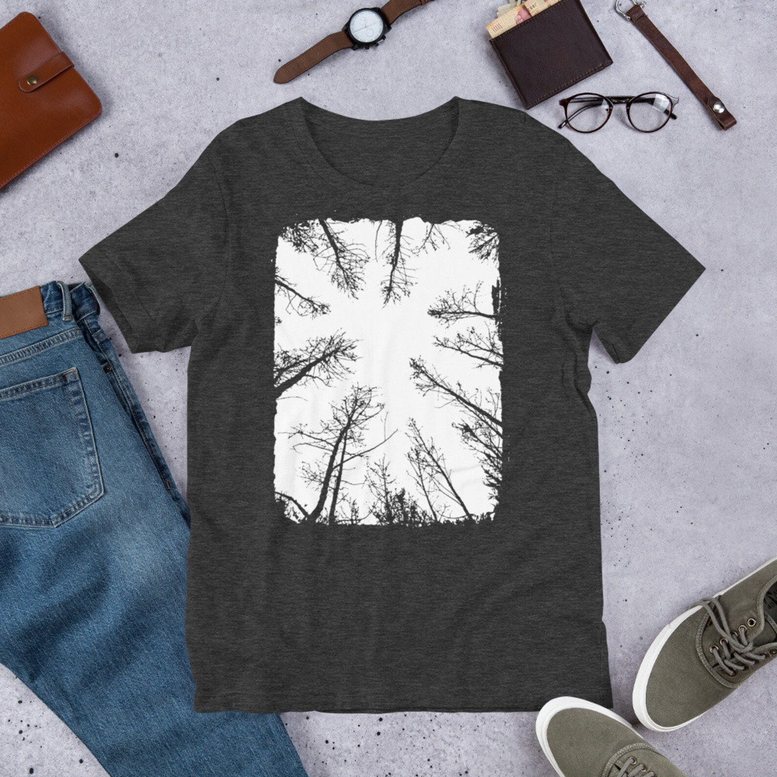 Dry Tree Shirt Forest Shirt Nature T Shirt Camping Shirt - Etsy