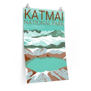 Katmai National Park Poster, Katmai Alaska Print, Katmai Print, Travel ...