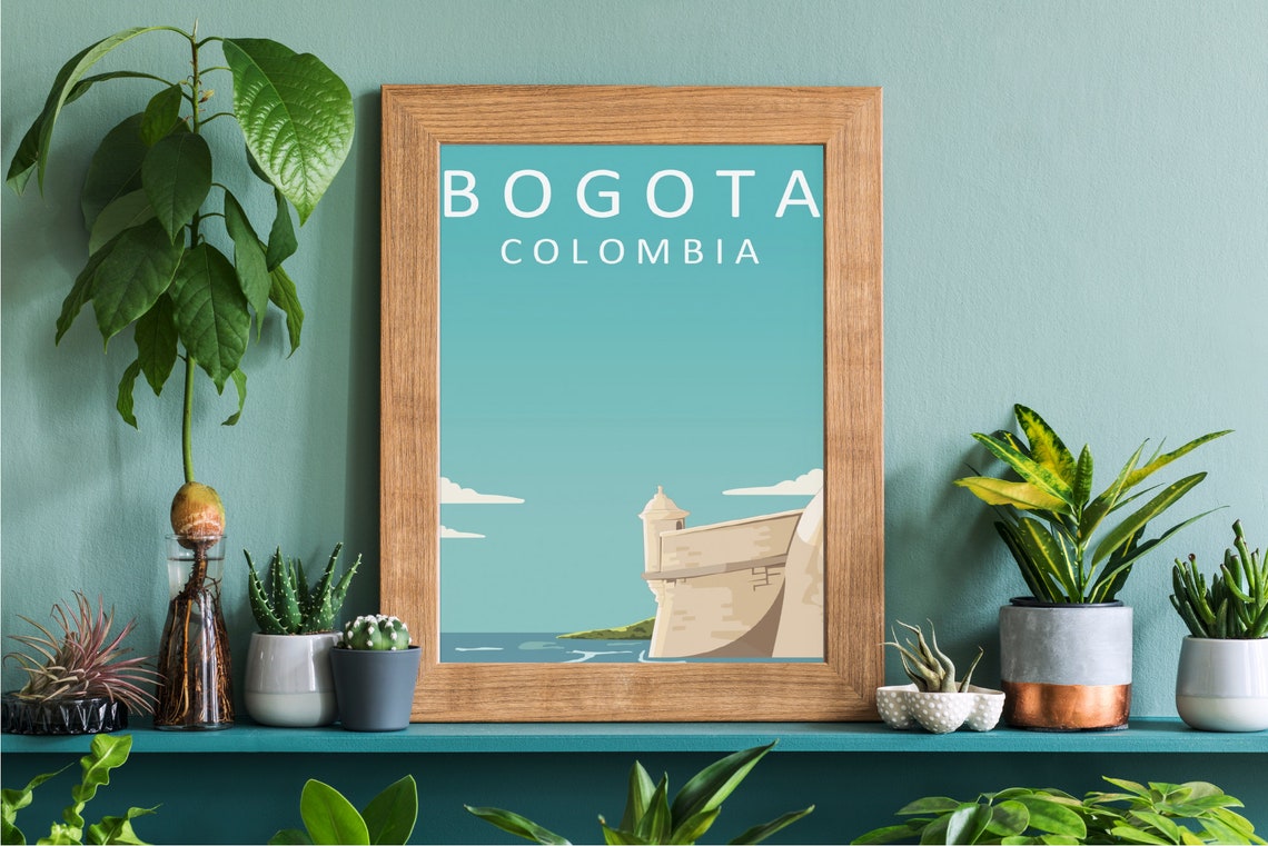 Colombia Travel Poster Bogota Print Colombia Art South - Etsy