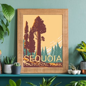 Sequoia National Park Poster, National Park Prints, Travel Gifts ...